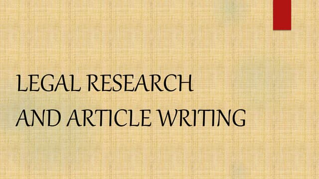Mastering the Art of Structuring a Law Dissertation | PPTX