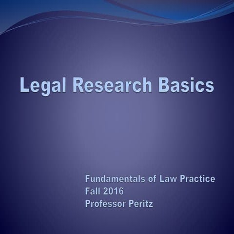 Legal research | PPTX