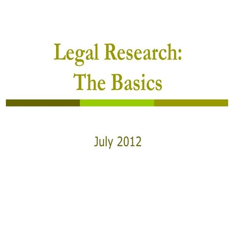 Legal Research | PPT