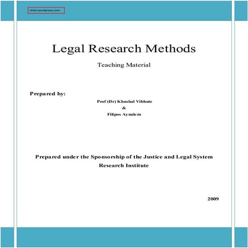 Legal Research Methods | PDF