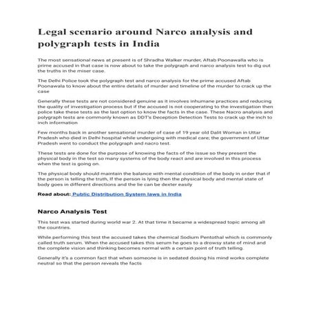 Narco analysis | PPTX