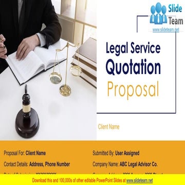 Legal Service Quotation Proposal PowerPoint Presentation Slides | PPT