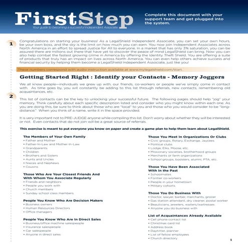 Legal shield first step 16 tips | PDF