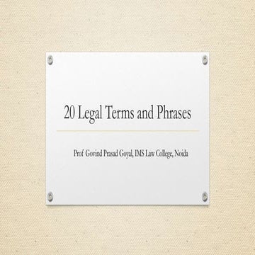 Legal terminology | PPTX