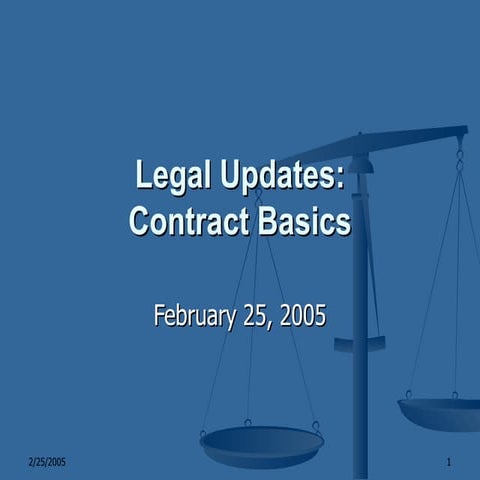 Legal Updates Contract Basics | PPT