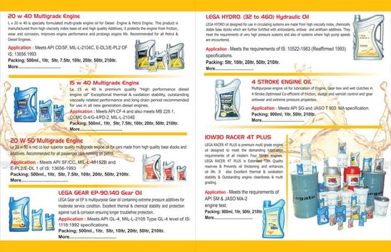 Oil comparison chart | PDF | Auto Type | Automotive