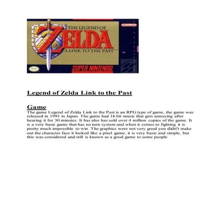Legend of zelda ppt | PPTX