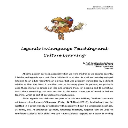 Legends in language teaching and culture learning | PDF