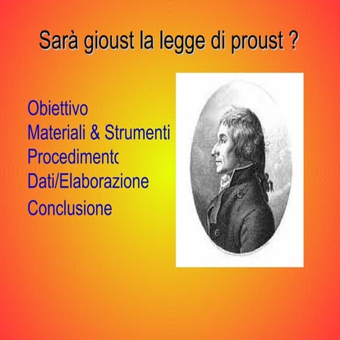 Legge di proust | ODP