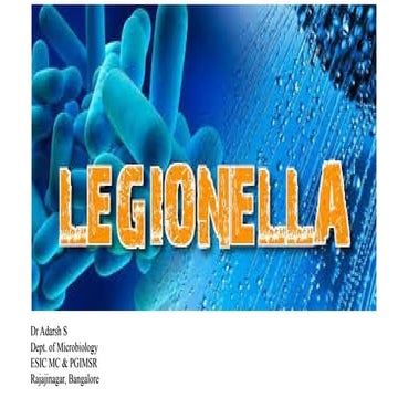 Legionella pneumophila Clinical Diagnosis, Pathogenesis & Nosocomial ...