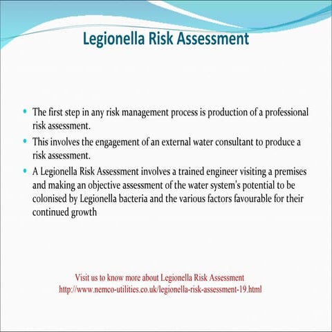 Legionella risk assessment | PPT
