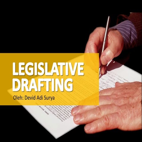 Legislative drafting (pembuatan peraturan perundang-undangan) | PDF