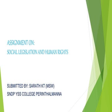 Social Legislation and Human Rights | PPT