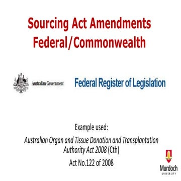 Legislation Using Federal Register of Legislation | PPTX