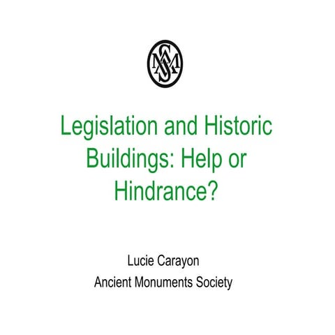 Legislation and historic buildings | PPT