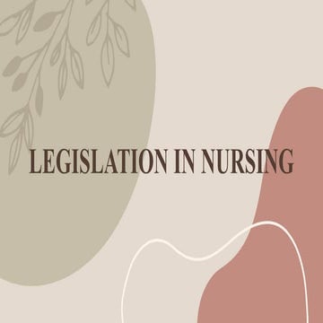 LEGISLATION IN NURSING ppt.pptx good ppt | PPTX