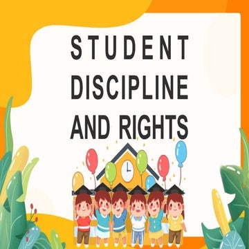 LEGISLATION REPORT student discipline and rights | PPTX