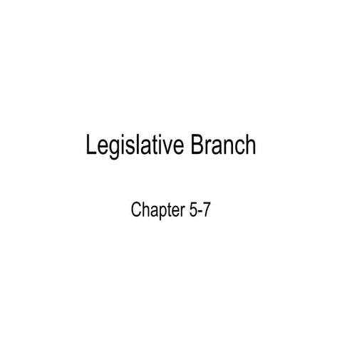 Legislative Branch | PPT