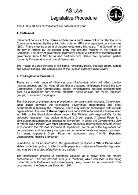 Legislative process House of Commons | PPT