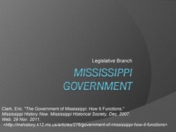 The Legislative Branch Ppt