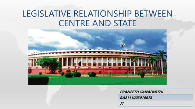 Distribution of Powers between Centre & States.pptx