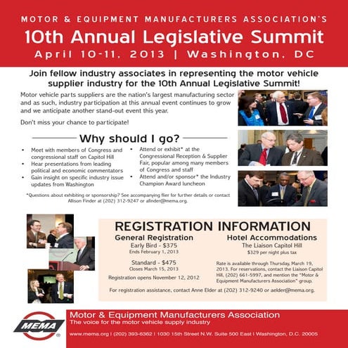 MEMA 2013 Legislative Summit Packet | PDF