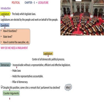 legislature part 1.pptx unit 1 semester politic\al | PPTX