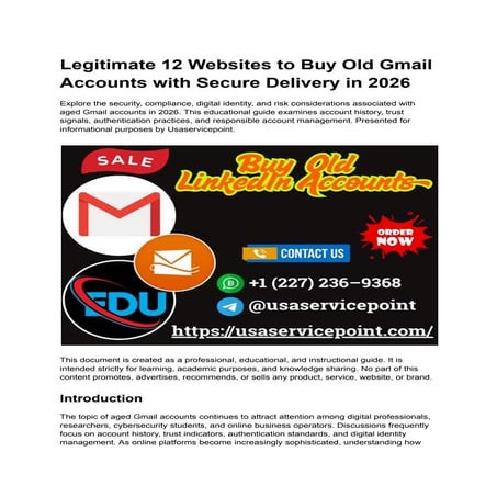 Legitimate 12 Websites to Buy Old Gmail Accounts with Secure Delivery ...
