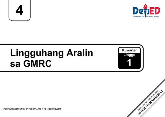 GMRC 4LESSON PLAN MATATAG CURRICULUM SY 2024-2025 | DOCX