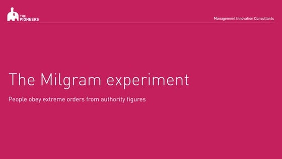Milgram experiment video | DOC