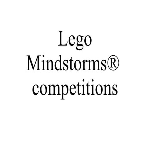 Professor Daniel Raviv - Inventive Thinking - LEGO Mindstorms | PPT