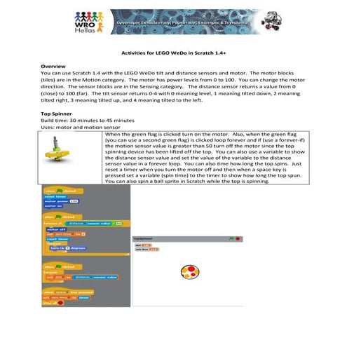 Δραστηριότητες Lego με scratch... | PDF