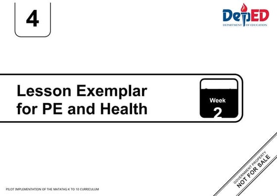 Physical Education and Health for Matatag Curriculum 4 | PPTX