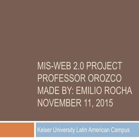 Project MIS Web 2.0 Keiser University | PDF