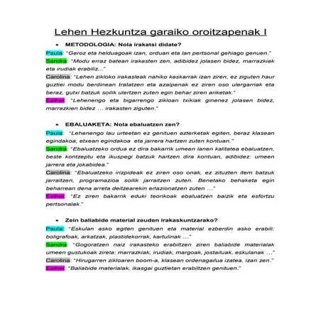 Eskolako lanak (zuzenketa) | DOC