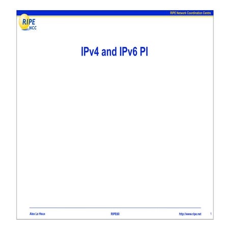 Introduction to IPv4 and IPv6 PI Discussion | PPT