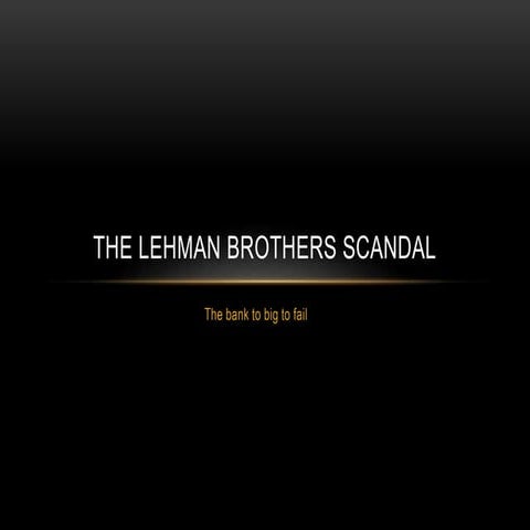 Lehman brothers | PPTX