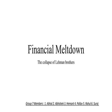 The Collapse of "Lehman brothers" | PPTX