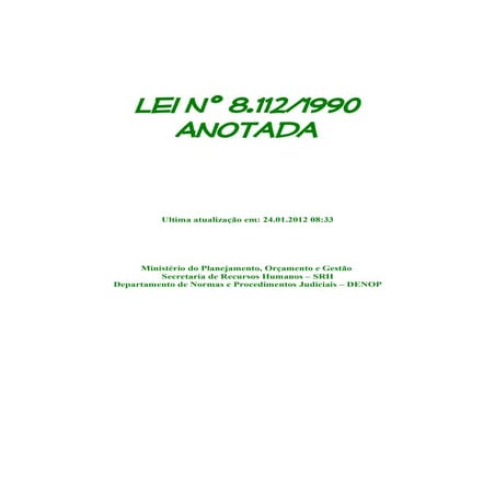 Lei 8112 resumo_esquematico | PDF