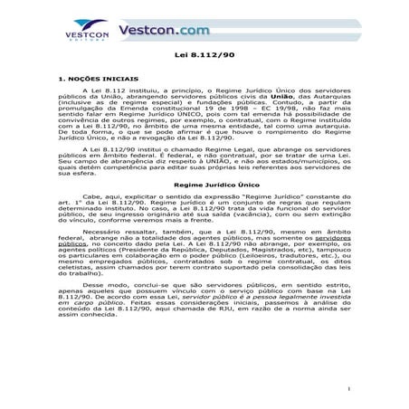 Lei 8112 resumo_esquematico | PDF