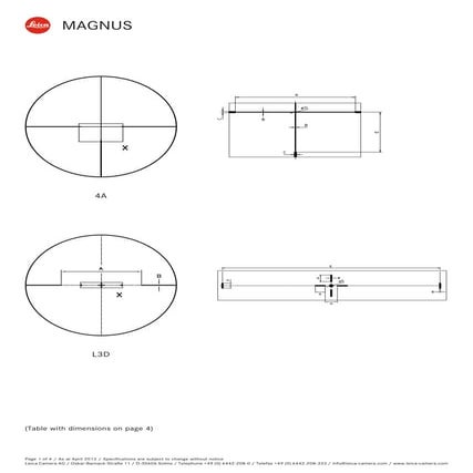 Technical data | Leica Magnus non-illuminated Riflescopes | Optics ...