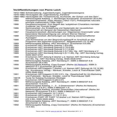 Leich Veröffentlichungen