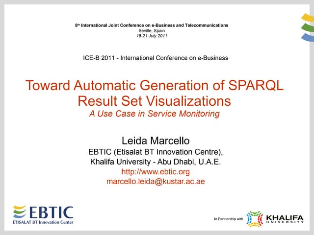 Toward Automatic Generation Of Sparql Result Set Visualizations Ppt 4788