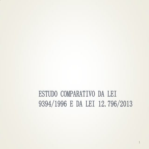 Lei de diretrizes e bases | PDF