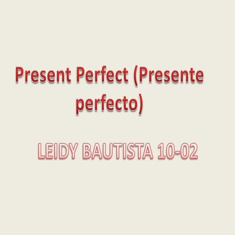 present perfect | PPTX
