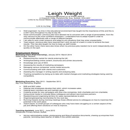 Dylan Longley 2015 CV | PDF