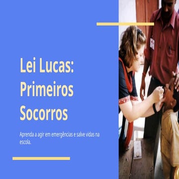 LEI LUCAS de primeiros socorros na educação básica e infantil | PDF
