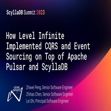 How Level Infinite Implemented CQRS and Event Sourcing on Top of Apache ...