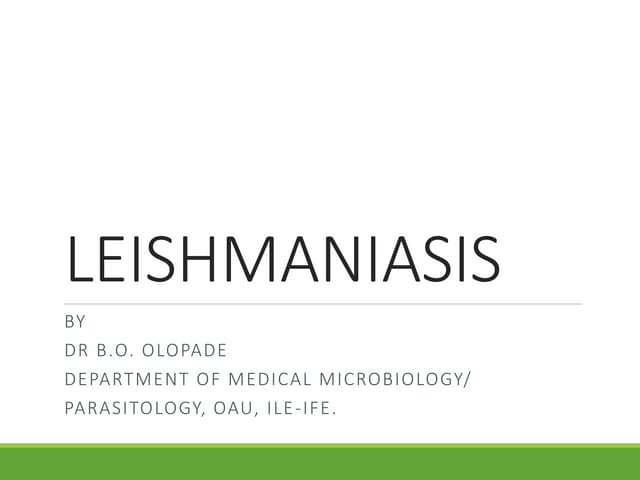 Mucocutaneous leishmaniasis The species of leishmania exist in two ...