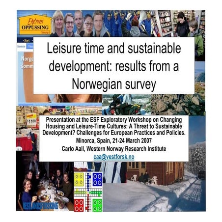 Leisure time and sustainable development | PPT